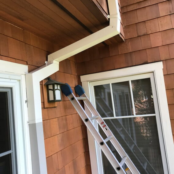 Smooth Square Downspout - Royal Gutters
